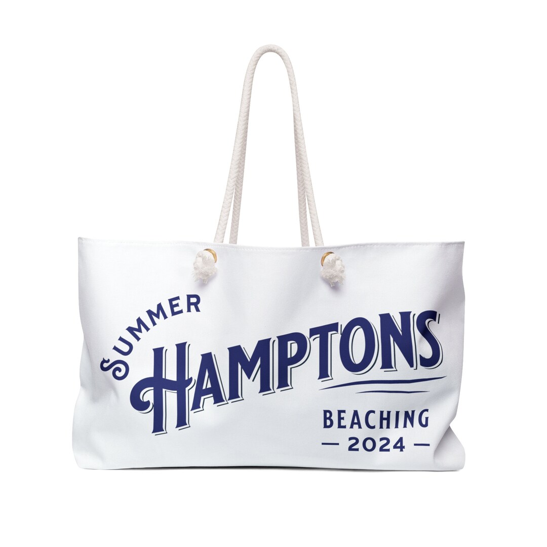 Hamptons Weekend Tote Bag, East End Beach Bag, Sag Montauk Quogue Tote ...