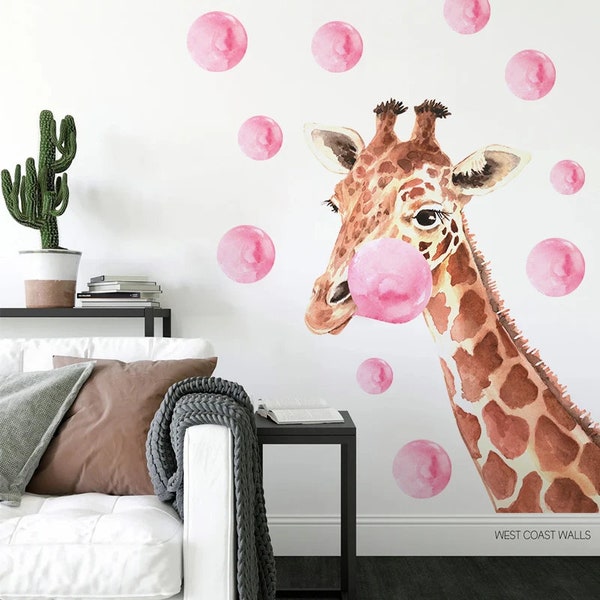Pink Giraffe Wallpaper - Etsy