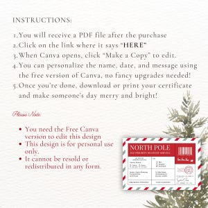 Editable Santa's North Pole Shipping Labels (canva Template) - Etsy