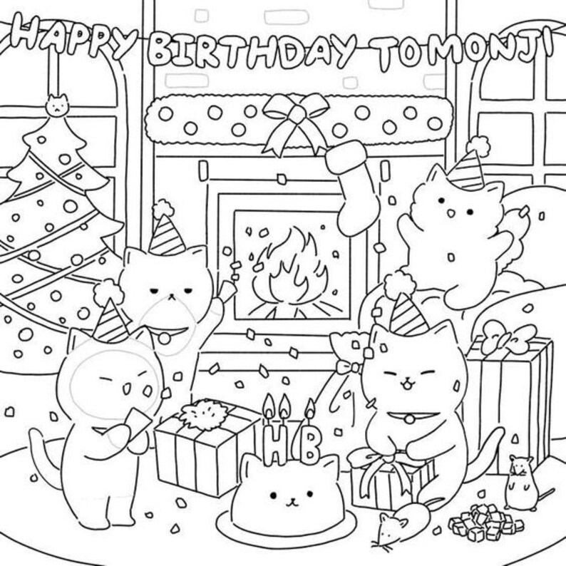 Purrfect Palette: Adorable Kitty Coloring Collection (1-5) - Etsy