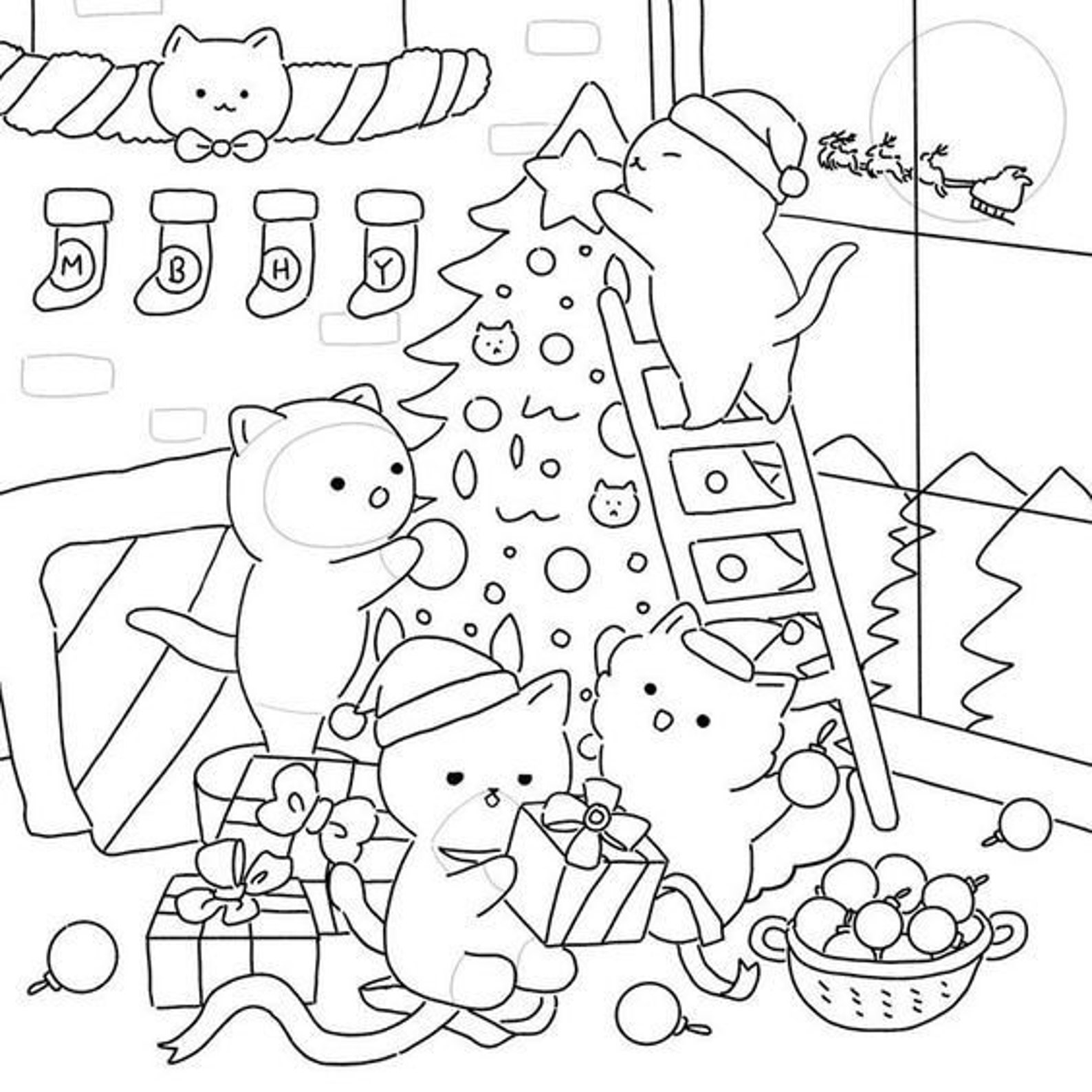 Purrfect Palette: Adorable Kitty Coloring Collection (1-5) - Etsy