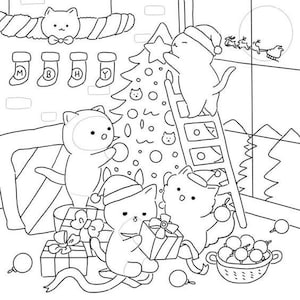 Purrfect Palette: Adorable Kitty Coloring Collection (1-5) - Etsy