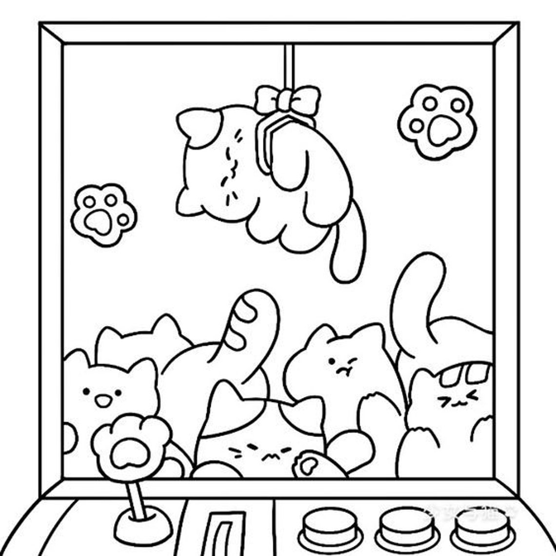 Purrfect Palette: Adorable Kitty Coloring Collection (1-5) - Etsy
