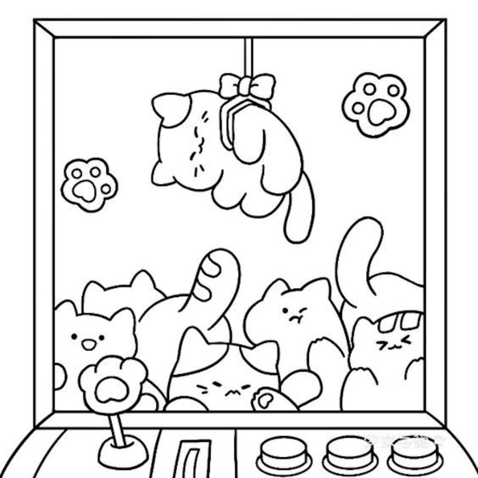 Purrfect Palette: Adorable Kitty Coloring Collection (1-5) - Etsy