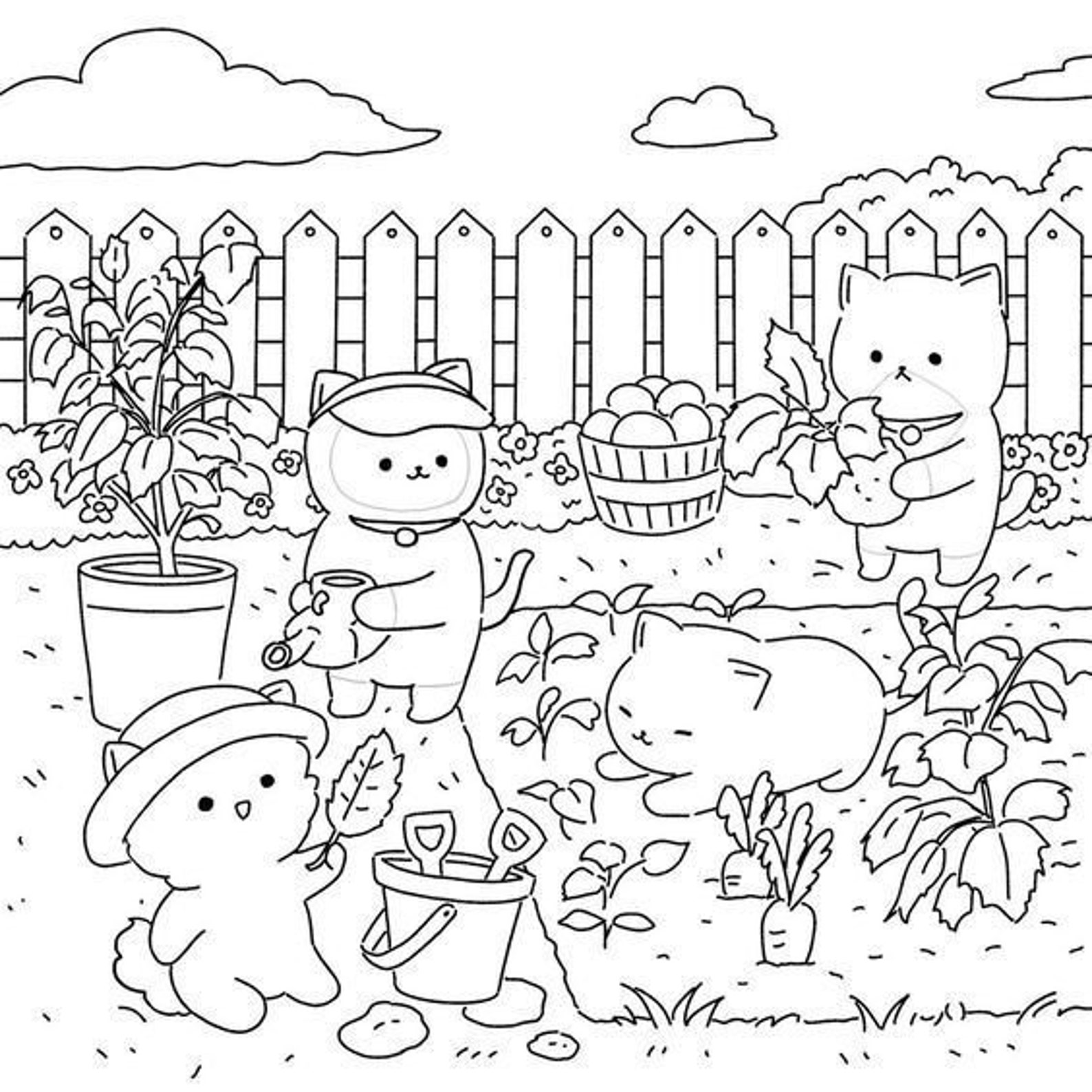 Purrfect Palette: Adorable Kitty Coloring Collection (1-5) - Etsy