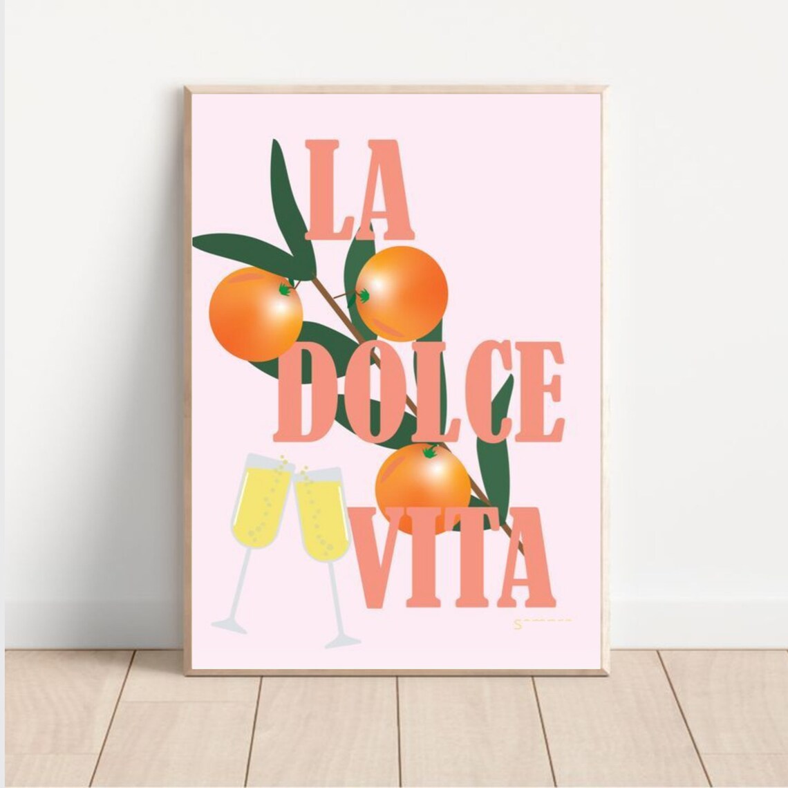 Fruit Poster Set of 2 Wall Art, Lemon Orange Poster, Kitchen Decor, La ...