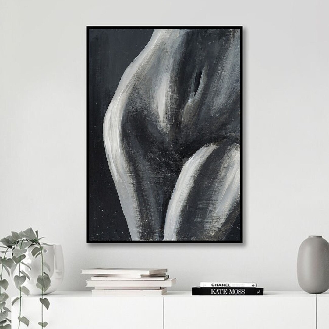Female Body Shape Painting, Woman Print Poster, Woman Body Aesthetic ...