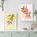 Fruit Poster Set of 2 Wall Art, Lemon Orange Poster, Kitchen Decor, La ...