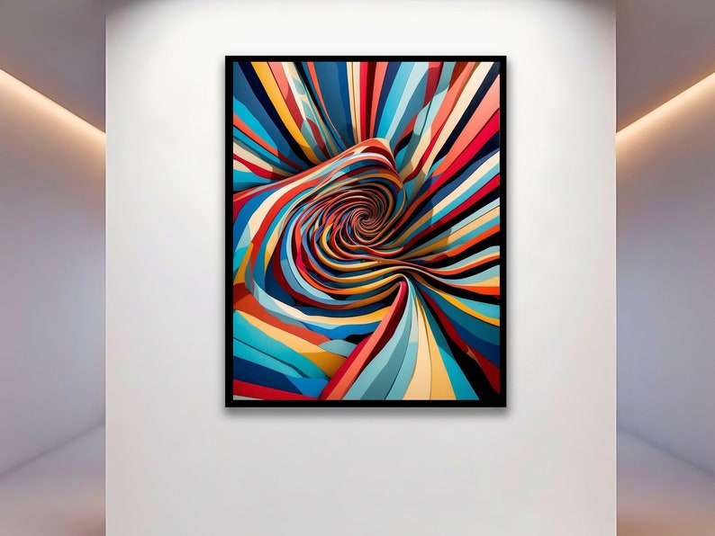 Colorful Optical Illusion Wall Art - Etsy