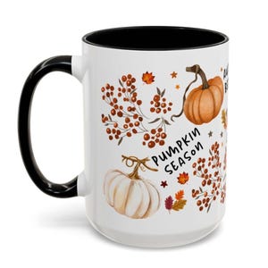 Pumpkin Autumn Cute Coffee Mug Gift, Fall Coffee Cup, Autumn Mug ...