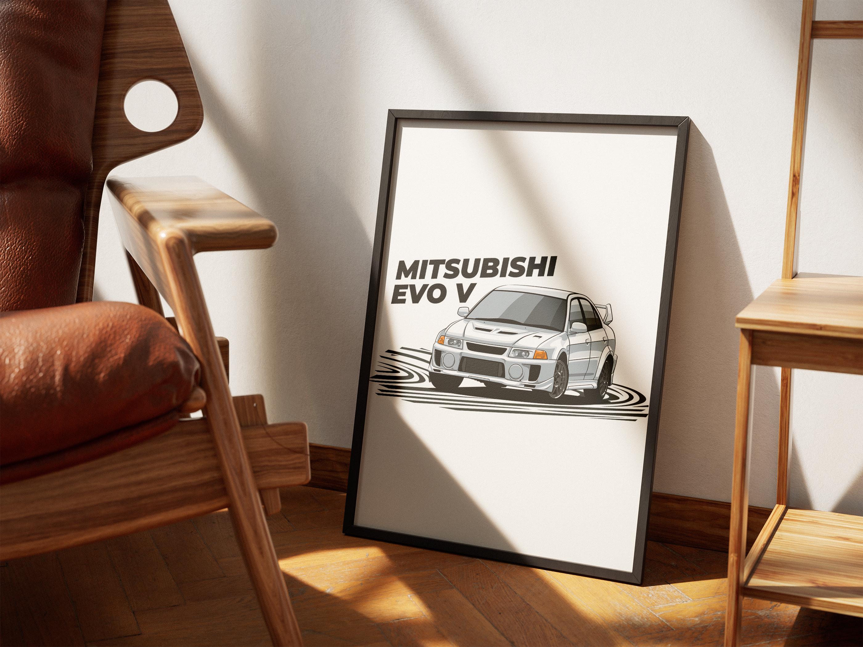 Mitsubishi Lancer | Large Evo Poster for Garage & Office | Big JDM Car ...