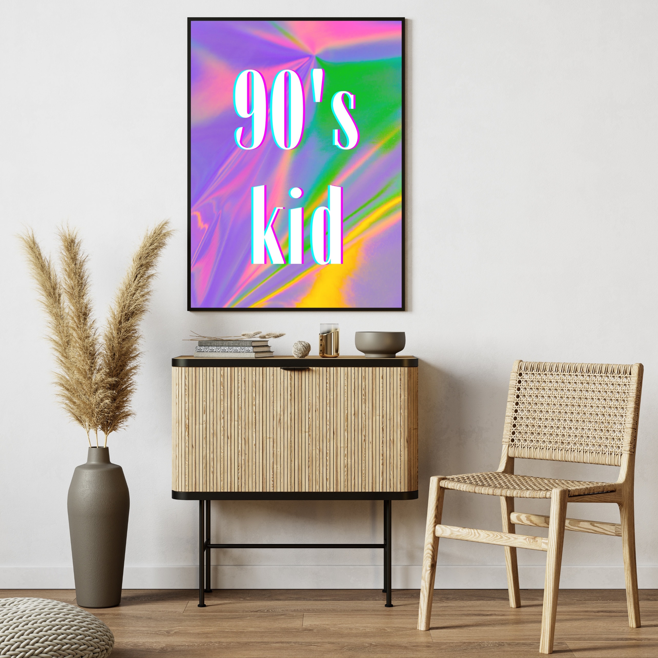 90's Kid Digital Wall Art, Printable Nineties Poster, Throwback ...
