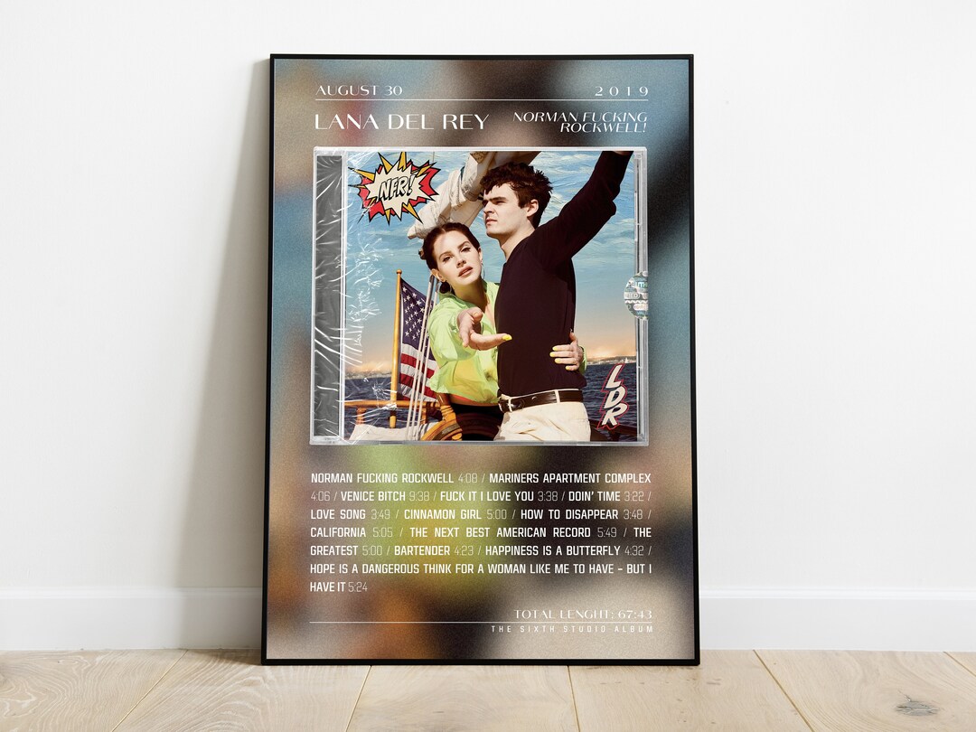 Lana Del Rey Norman Rockwell Album Wall Art, Album Cover Poster, Album ...