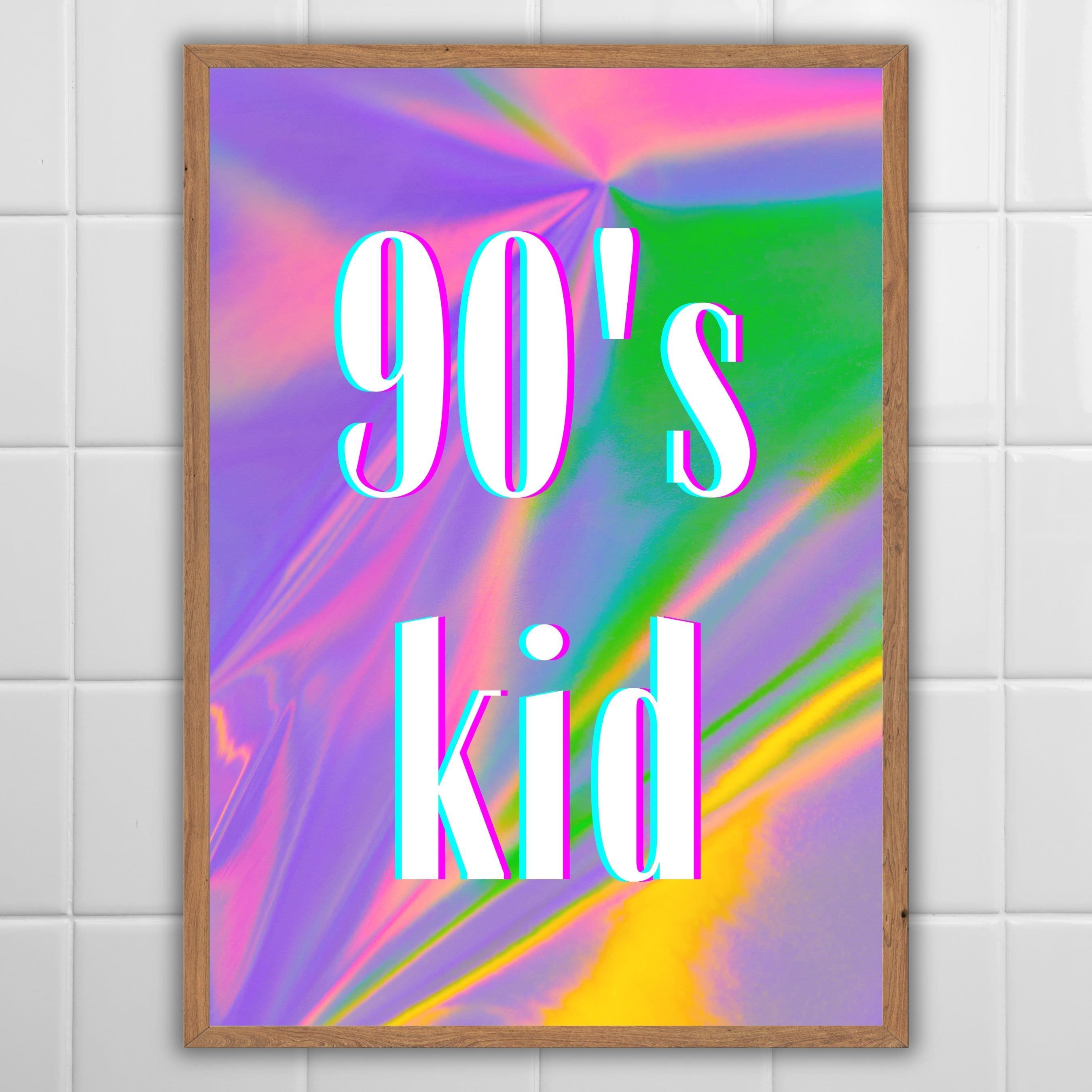 90's Kid Digital Wall Art, Printable Nineties Poster, Throwback ...