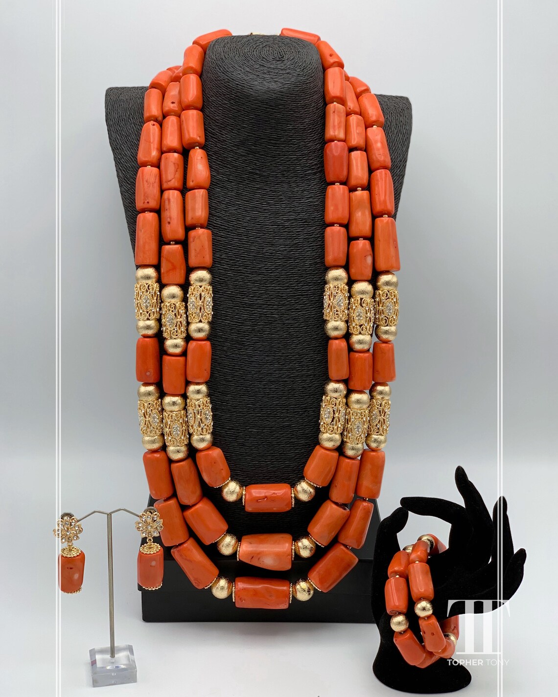 Nigerian Couple Traditional Beads,male Coral Beads,african Beads ...