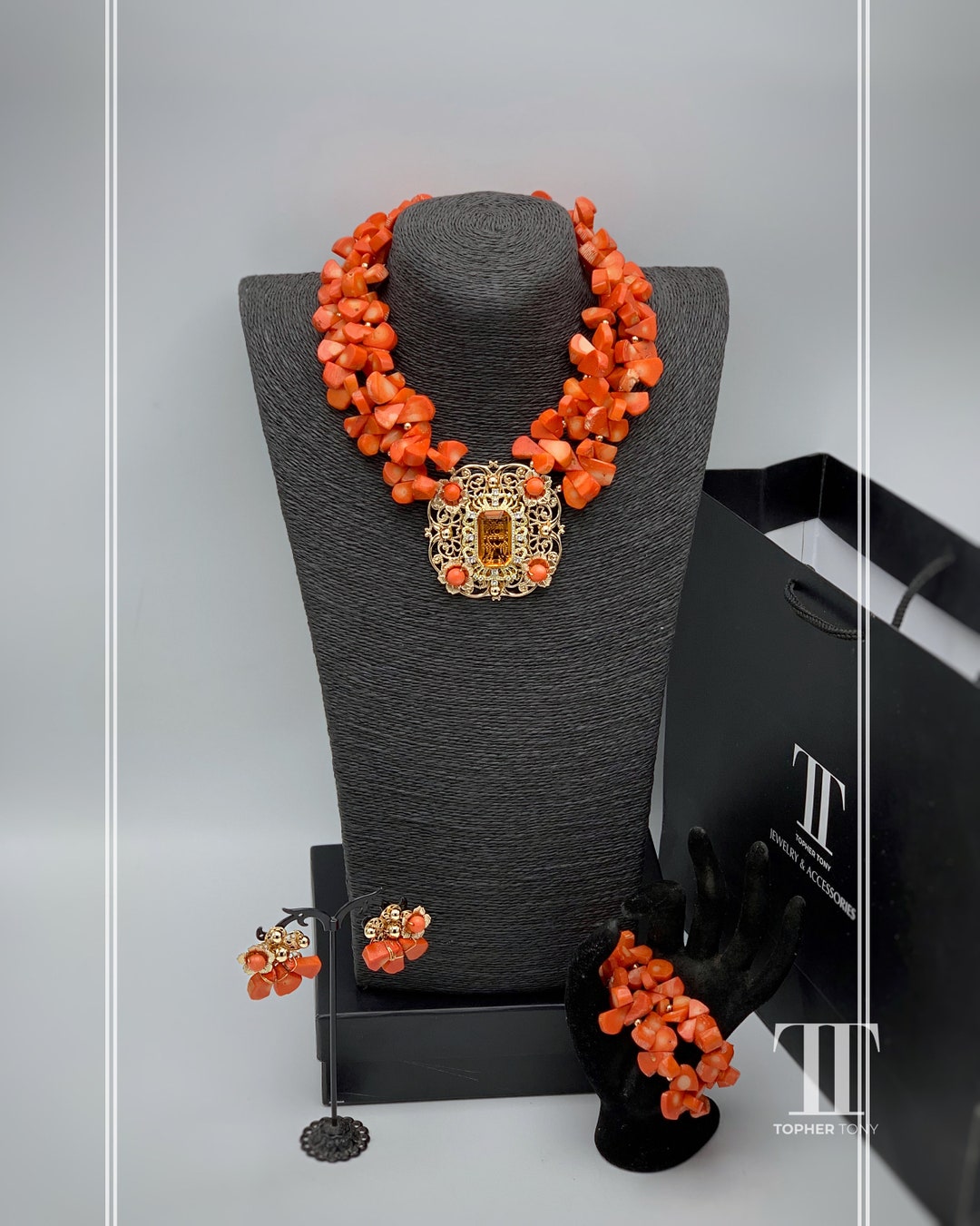 Handcrafted Beaded Jewelry, Coral Beads , With Non Tarnish Accessories ...