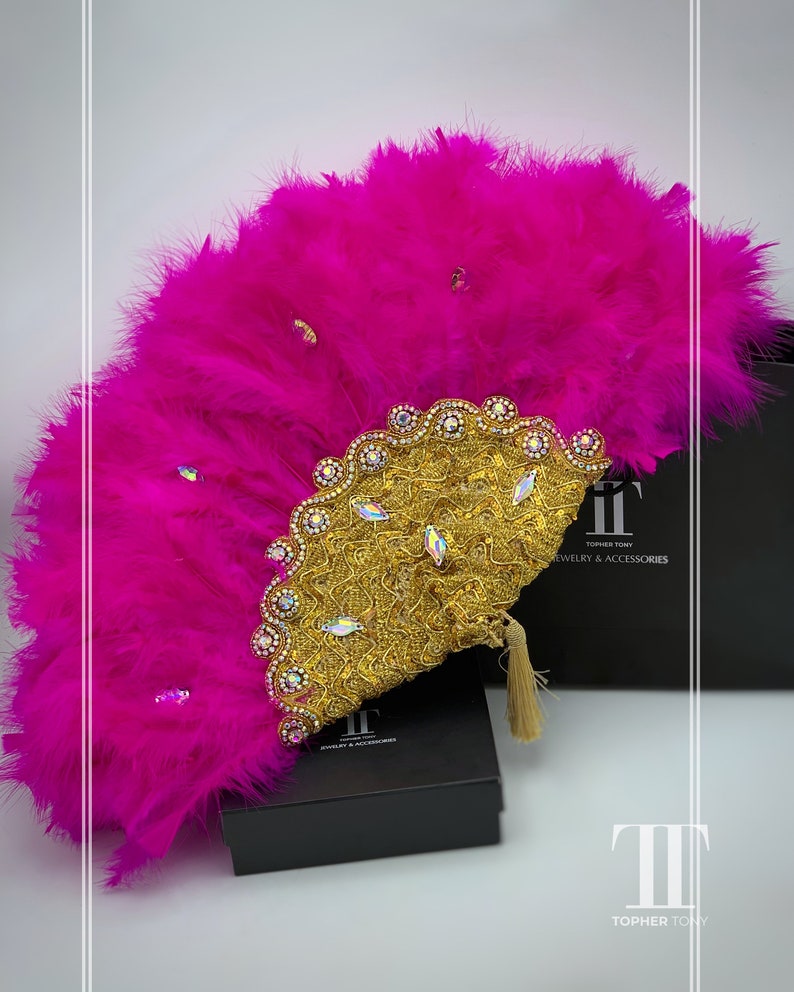 Nigeria Bridal Handfan, African Feather Handfans, Bridal Fur Handfan ...