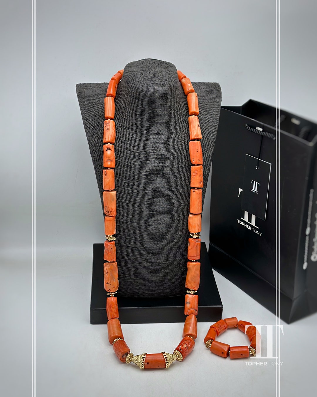 Handcrafted Beaded Jewelry, Coral Beads , African Male Beads, Nigerian ...