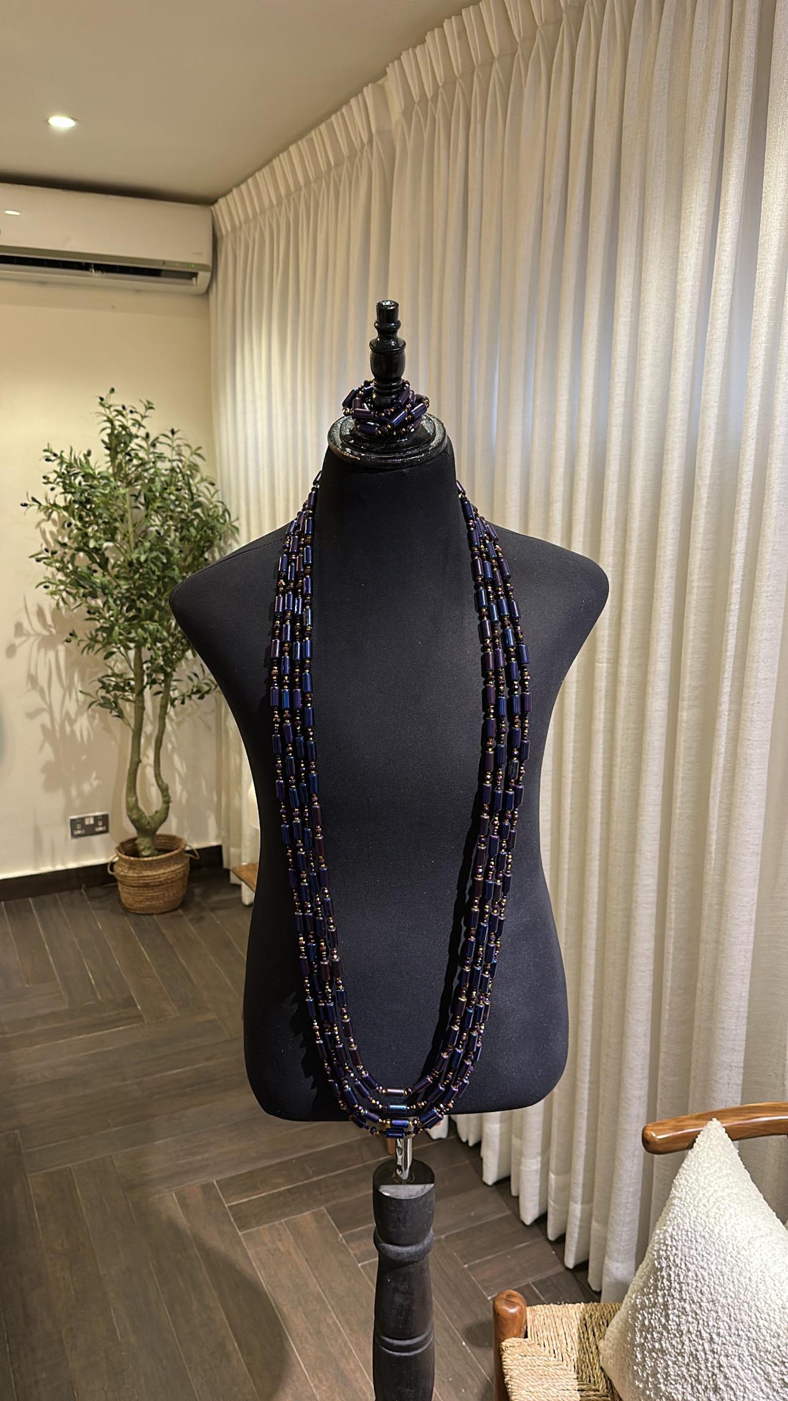 Handcrafted Beaded Jewelry, Purple Beads for Men, African Traditional ...