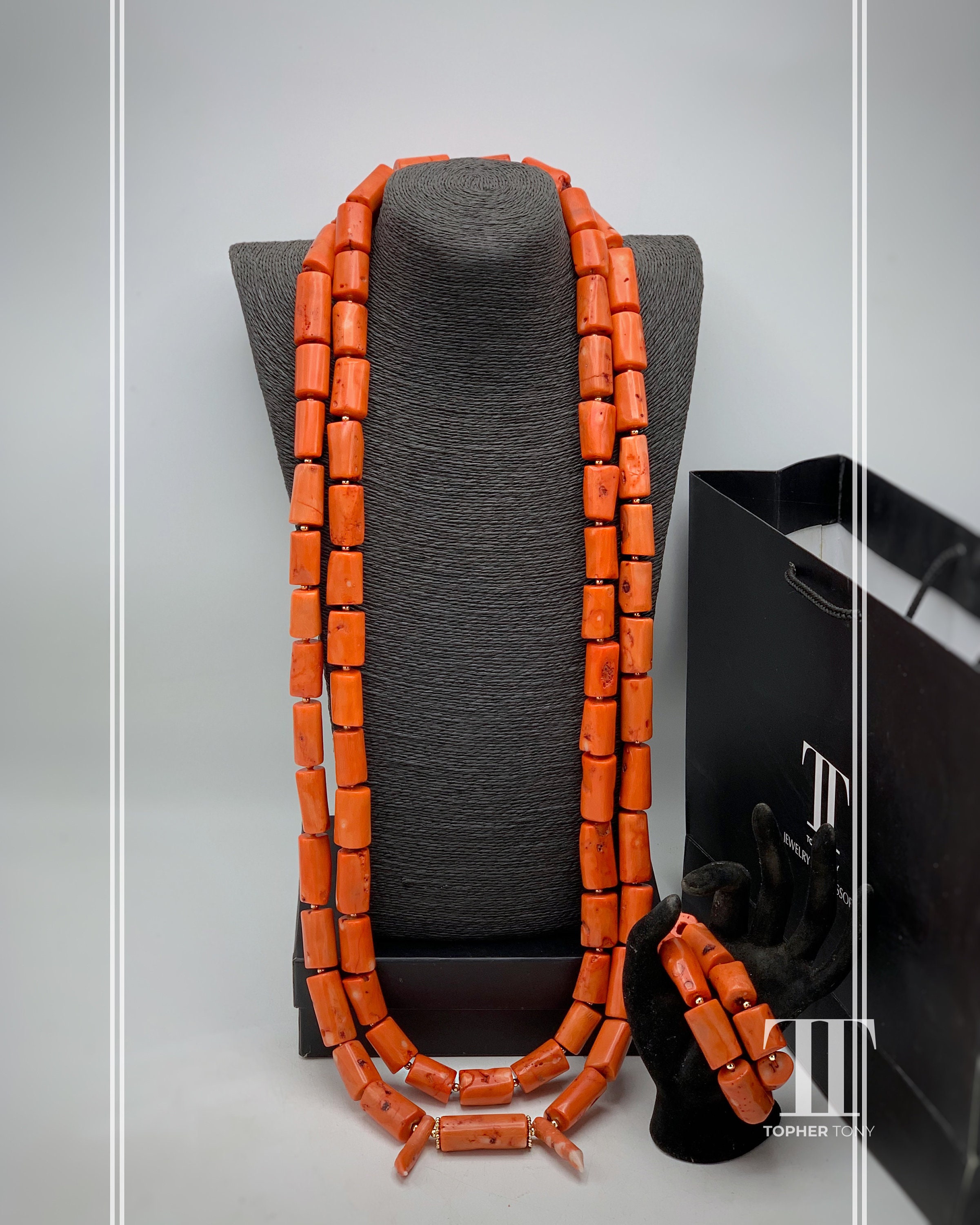 Handcrafted Beaded Jewelry, Coral Beads for Men, African Men Beads ...