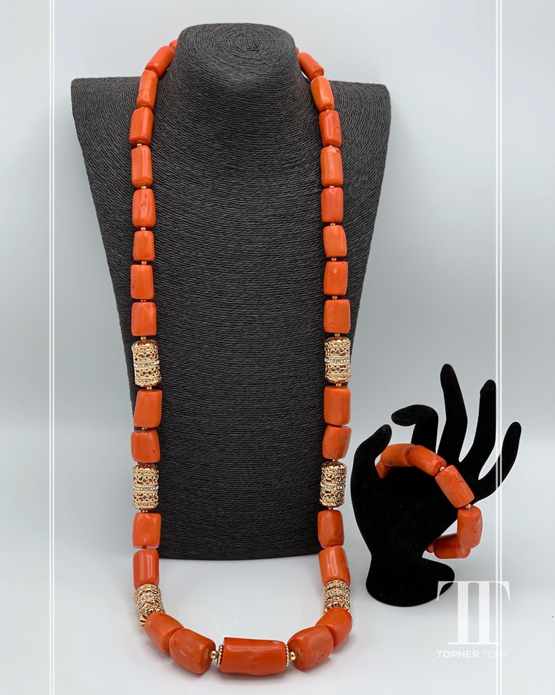 Nigerian Couple Traditional Beads,male Coral Beads,african Beads ...