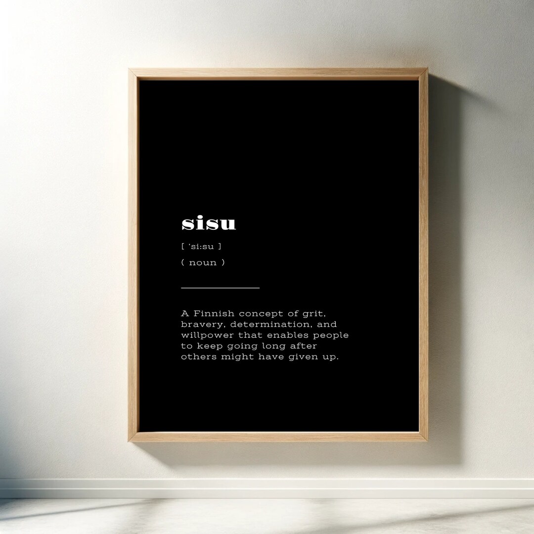 Sisu Definition Print, Downloadable Wall Art Poster, Printable Wall ...