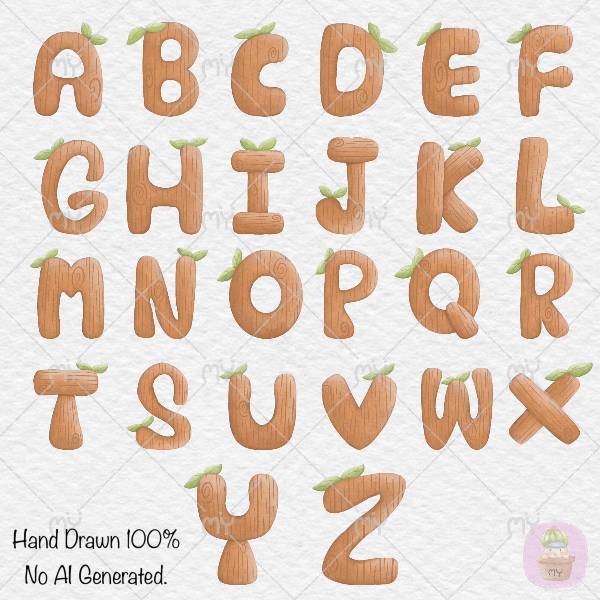 Whimsical Watercolor: Alphabets A-Z and Numbers 0-9 PNG Elements. - Etsy