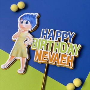 Inside Out Cake Topper, Theme Emotions, Inside Topper, Cake Topper It's ...