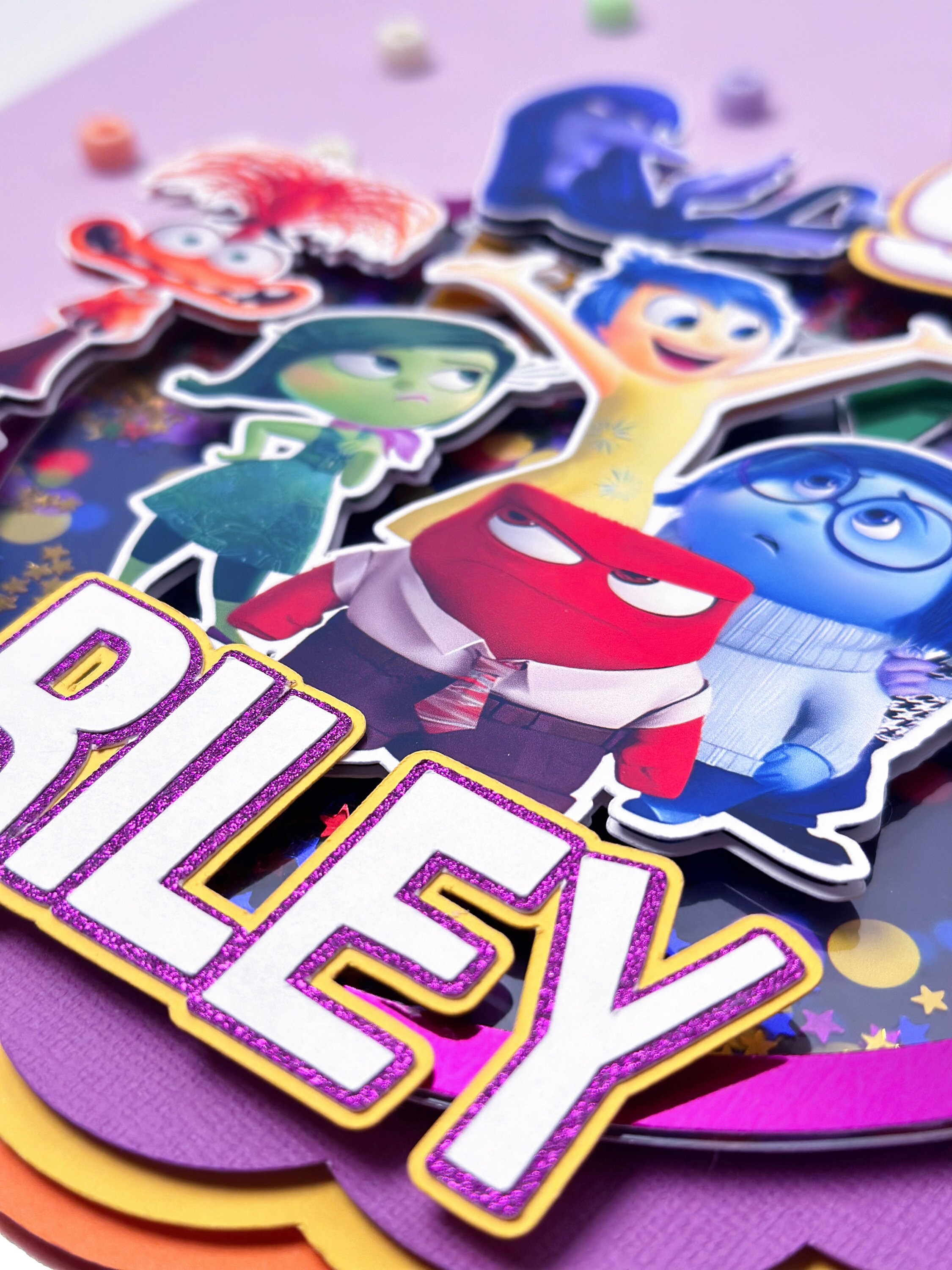 Inside Out Cake Topper Shaker, Kids Emotion Theme, Inside Favors ...