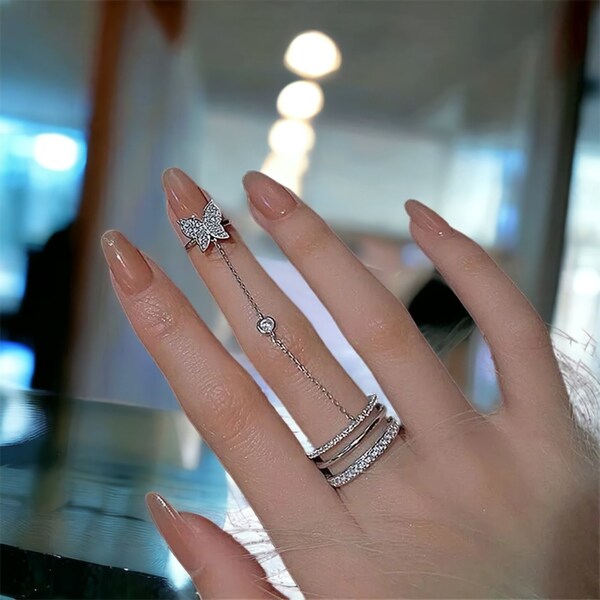 Double Ring Chain - Etsy