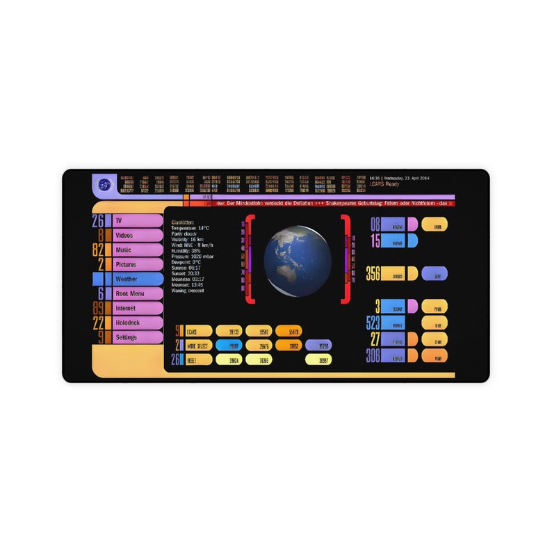 LCARS Desk Mat LCARS Control Console Display Cool Mouse - Etsy