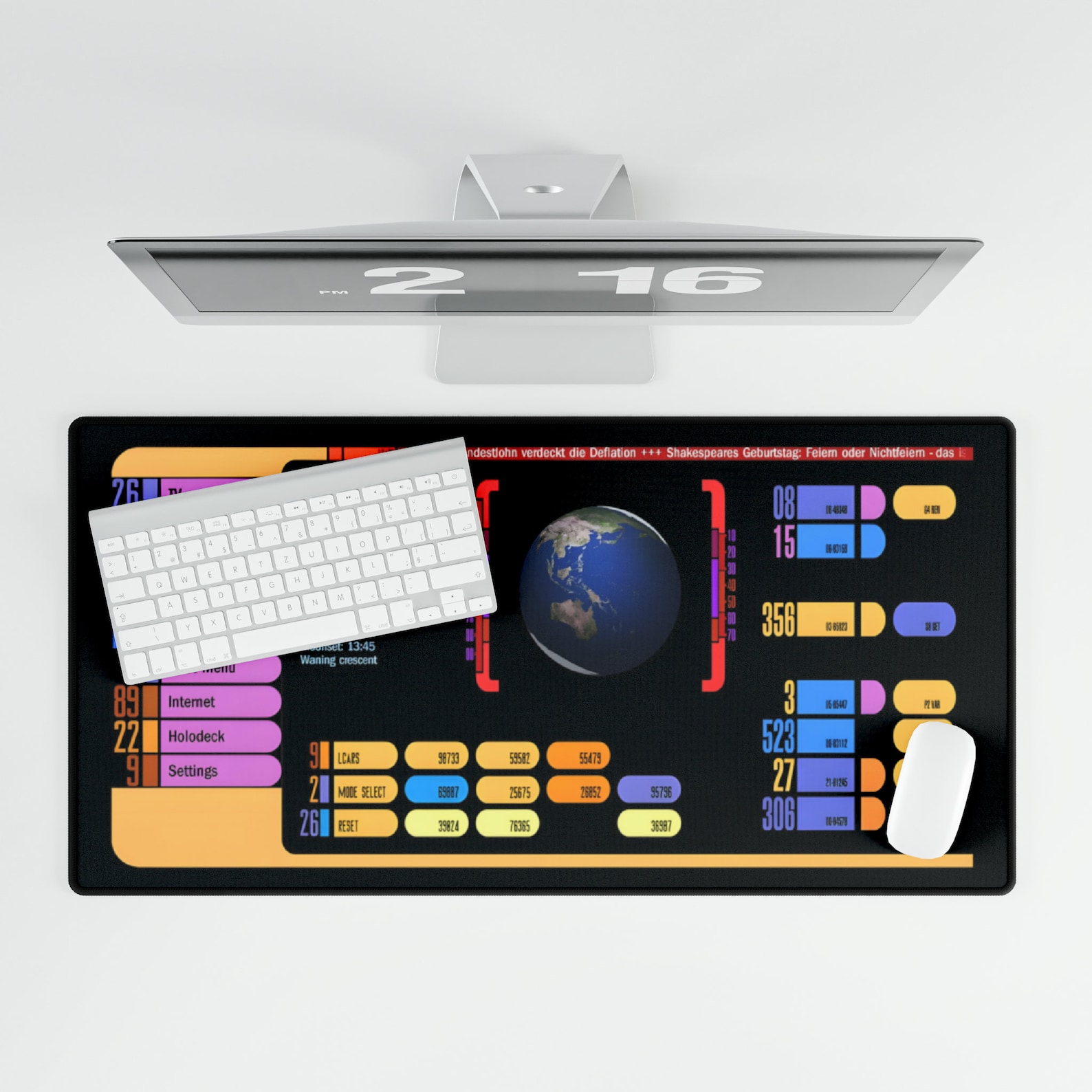 LCARS Desk Mat, LCARS, Control Console Display, Cool Mouse Pad, Gamer ...