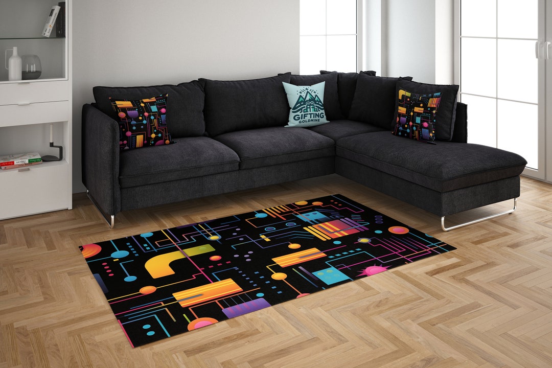 Arcade Rug, Area Rug, Gamer Gifts, Game Room, Video Game Rug, Floor ...