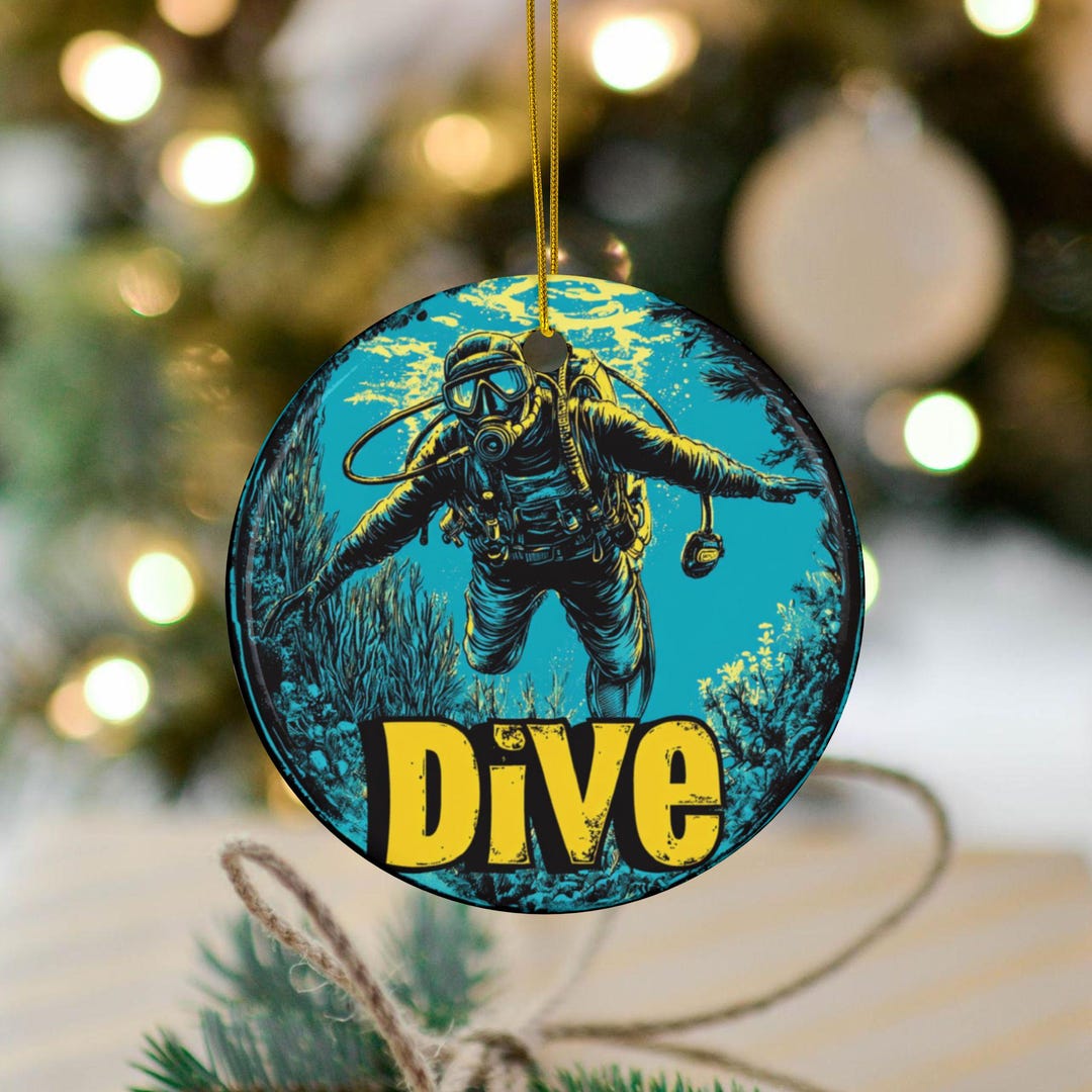 Scuba Ornament, Scuba Diving Gift, Scuba Diver Ornament, Diver Ornament ...