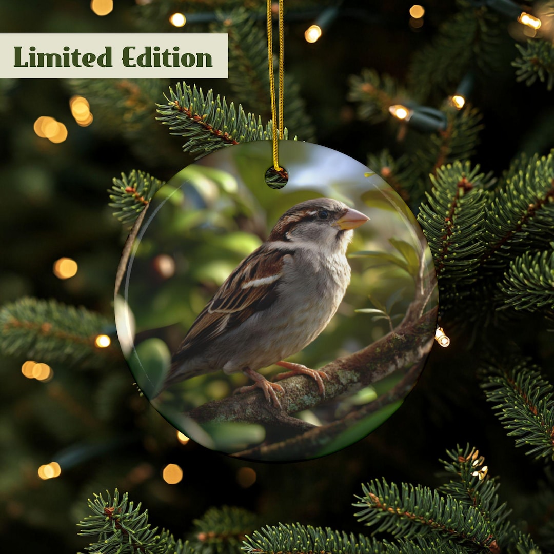 Sparrow Ornament, Sparrow Bird Ornament, Sparrow Tree Decoration ...