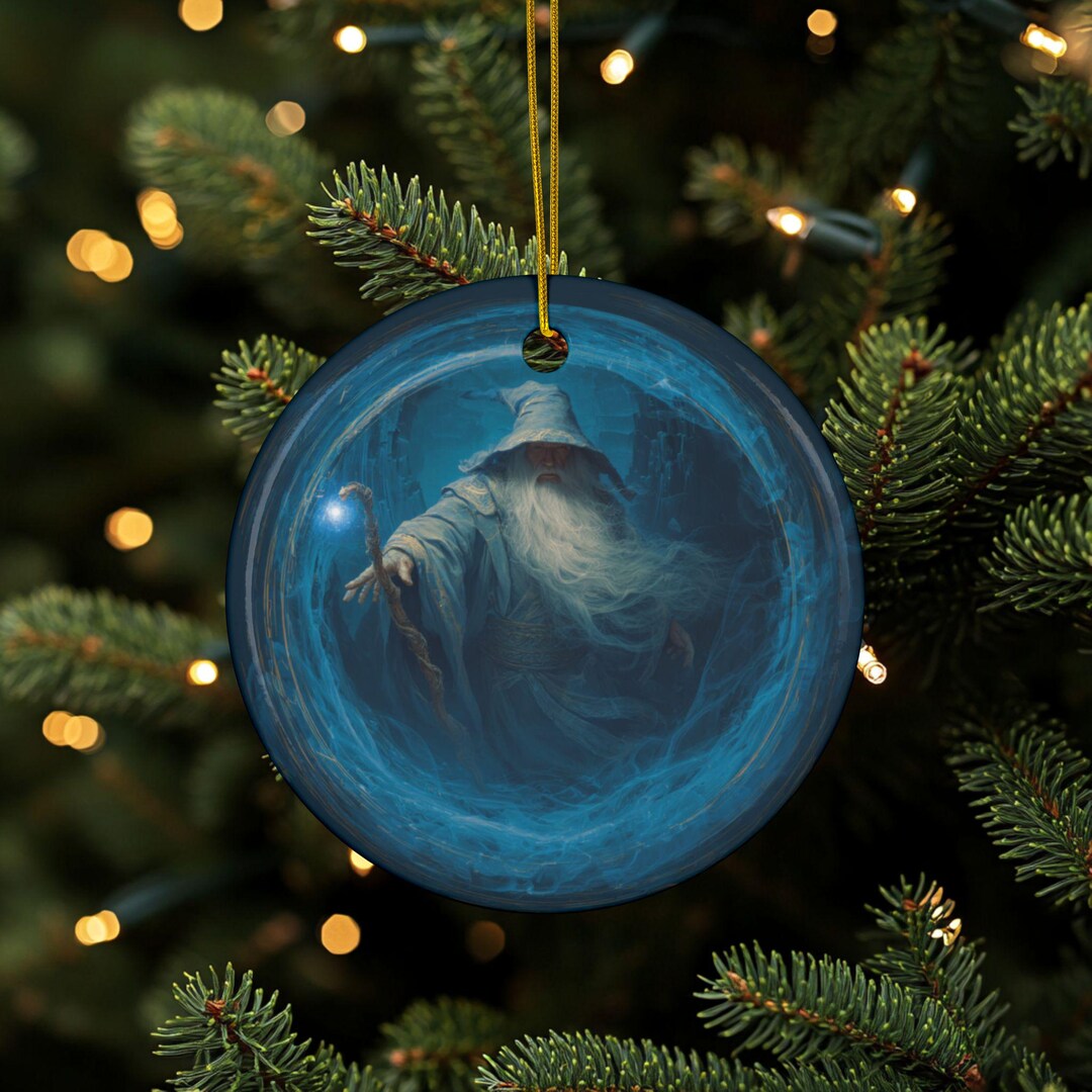 Wizard Ornament, Spellcaster, Christmas Tree Décor, Fantasy Wizard Gift ...