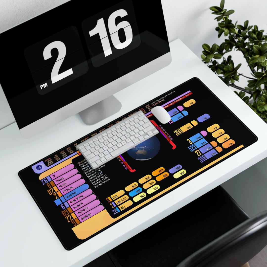 LCARS Desk Mat LCARS Control Console Display Cool Mouse - Etsy