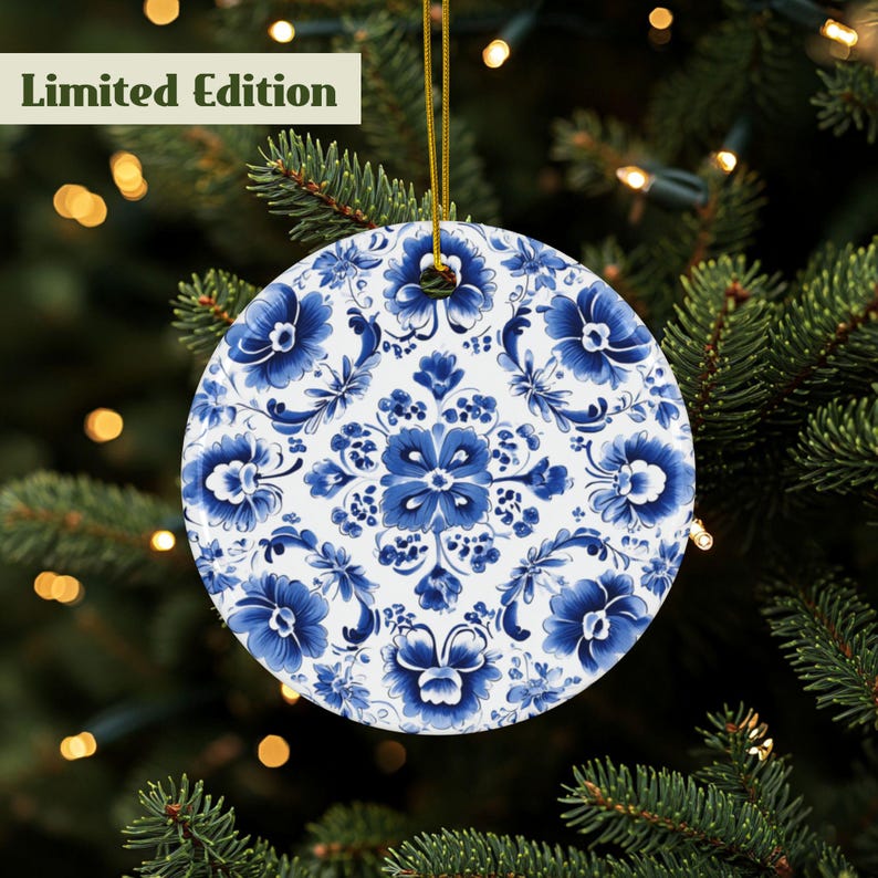 Delft Ornament, Delft, Delft Blue, Christmas Tree Decoration, Blue and ...