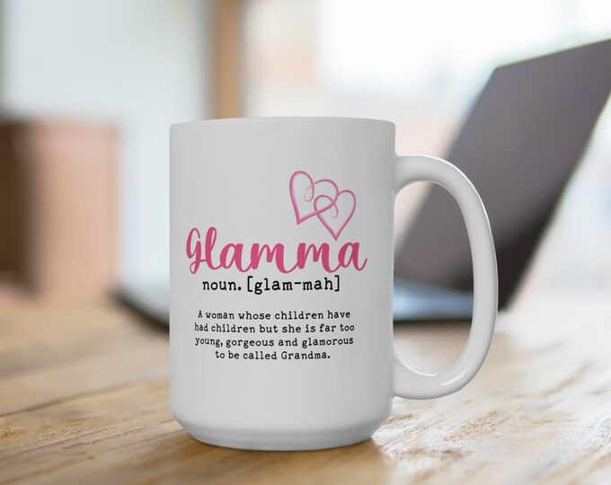 Glamma Coffee Mug, Grandma Black Mug 11oz, Glamma Gifts, Best Grandma ...