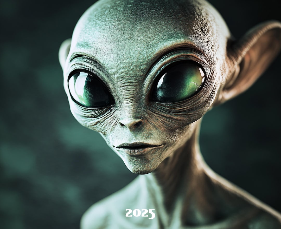Alien Portrait Calendar 2025, Realistic Glossy HD Print, Aliens, UFO ...