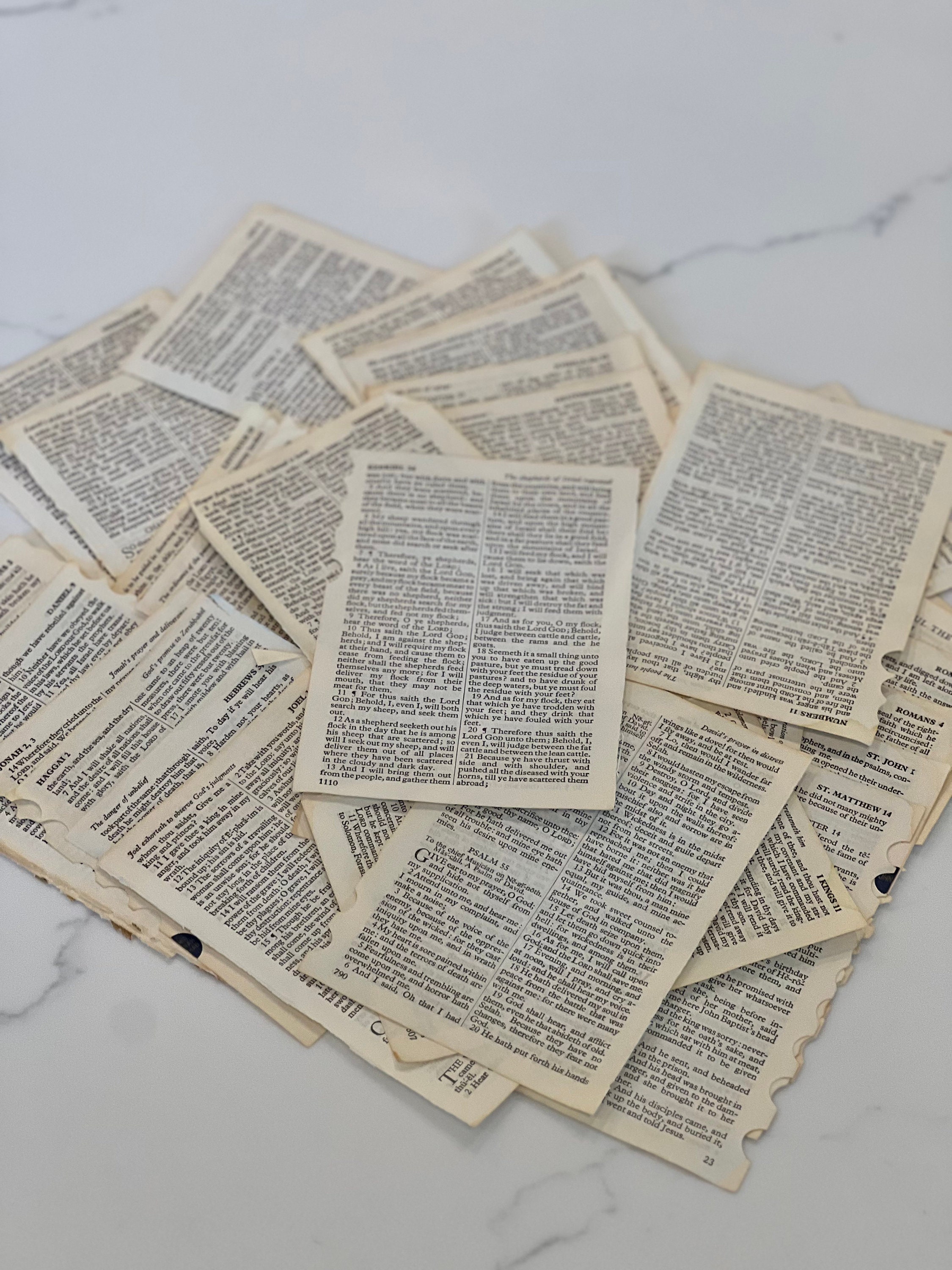Vintage Bible Pages,30 Piece,1940's,junk Journal,smash Book,collage Art ...