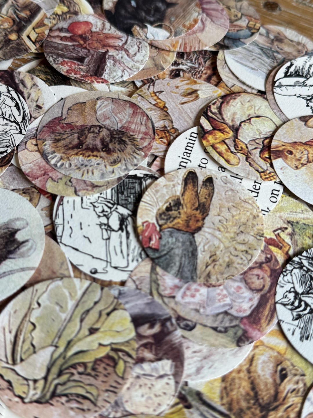 Vintage Beatrix Potter Paper Confetti: Scrapbooking, Collage (50 Pieces ...
