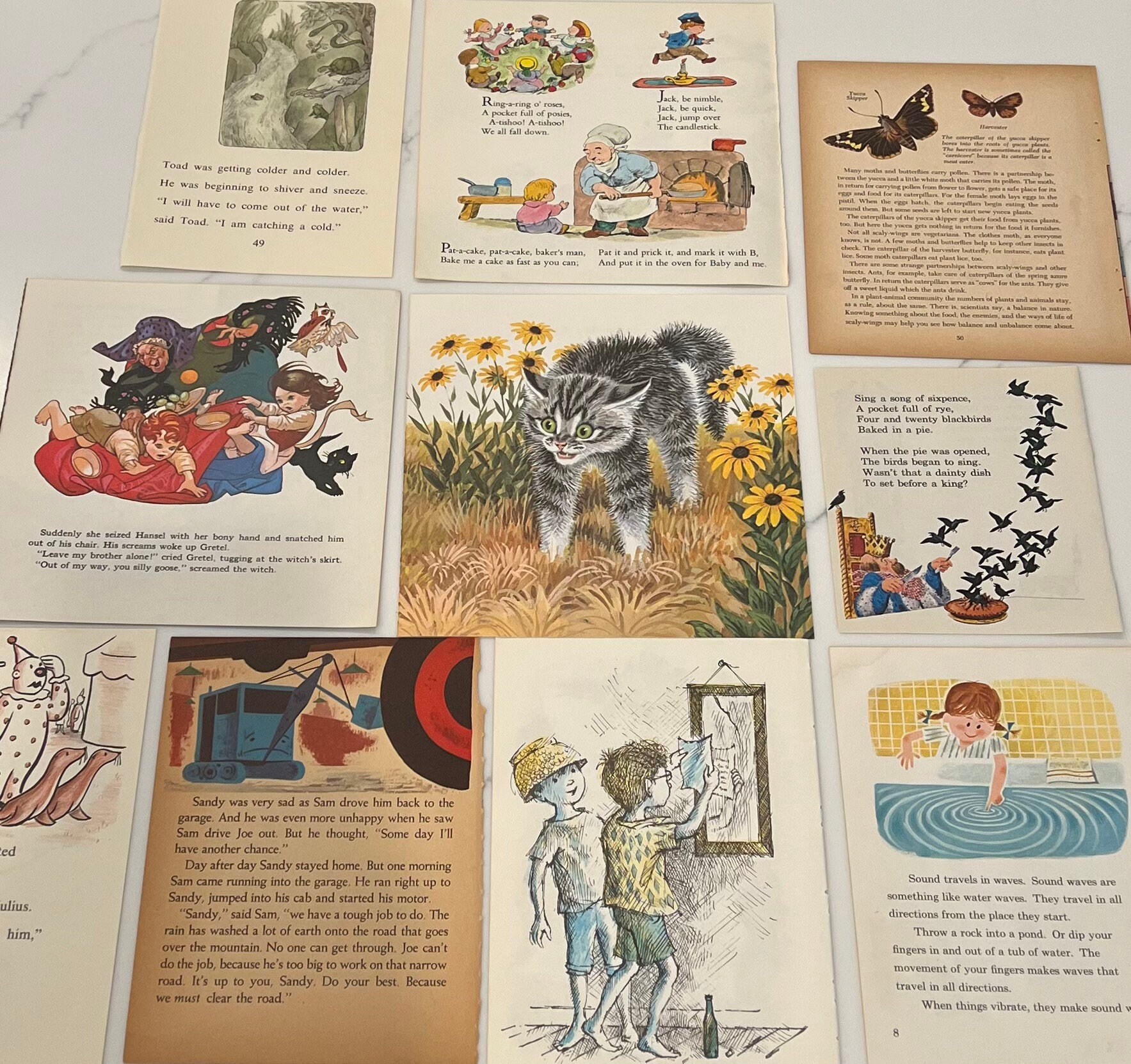 Vintage Children's Book Pages,30,vintage Illustrations,picture Book ...