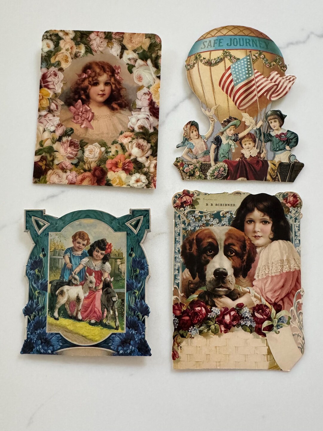 Victorian Girl Fridge Magnets: Vintage Scrapbook Ephemera Set - Etsy