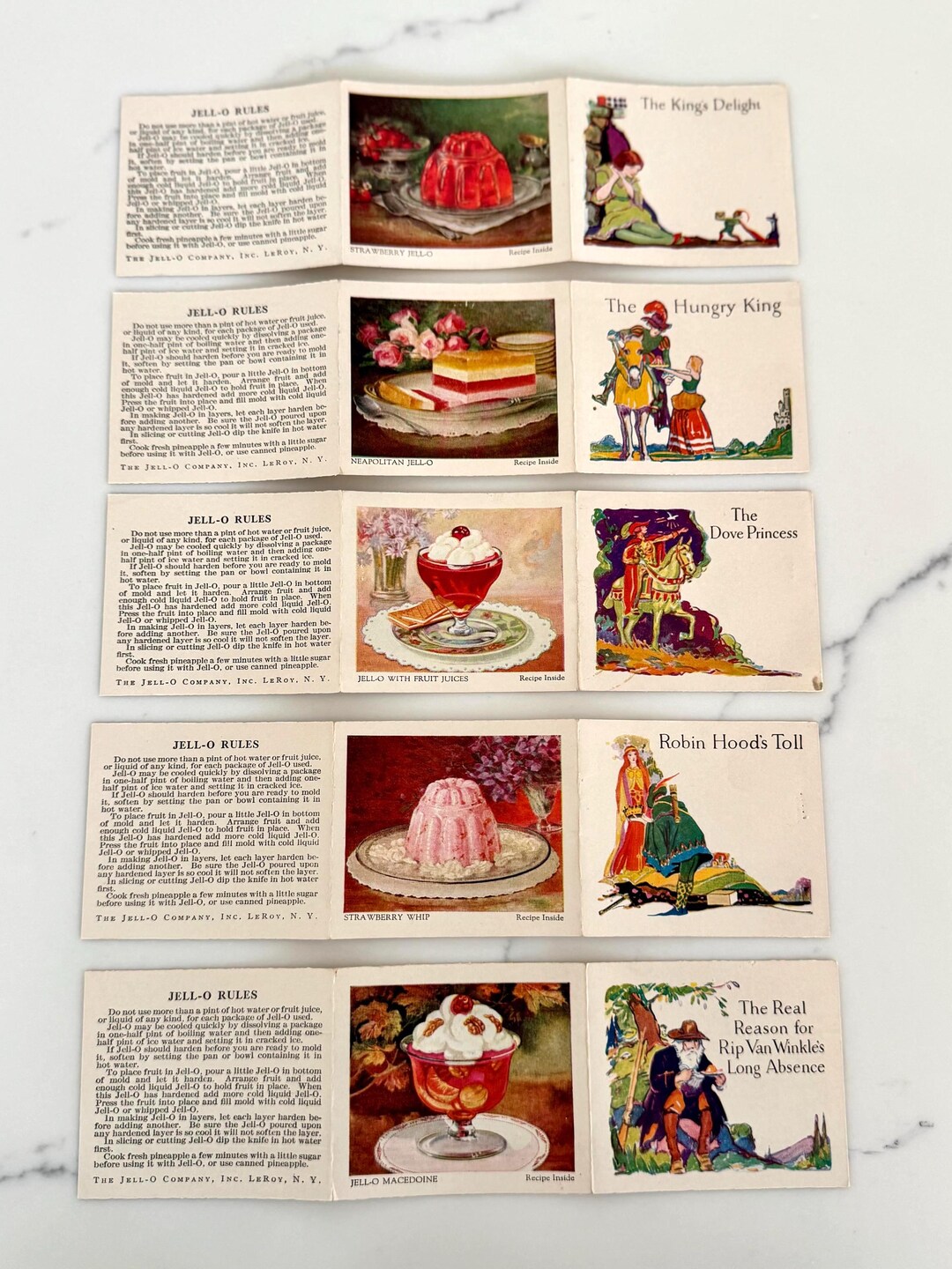 Vintage 1920s Jello Recipe Cards: Robin Hood & Fairy Tales - Etsy