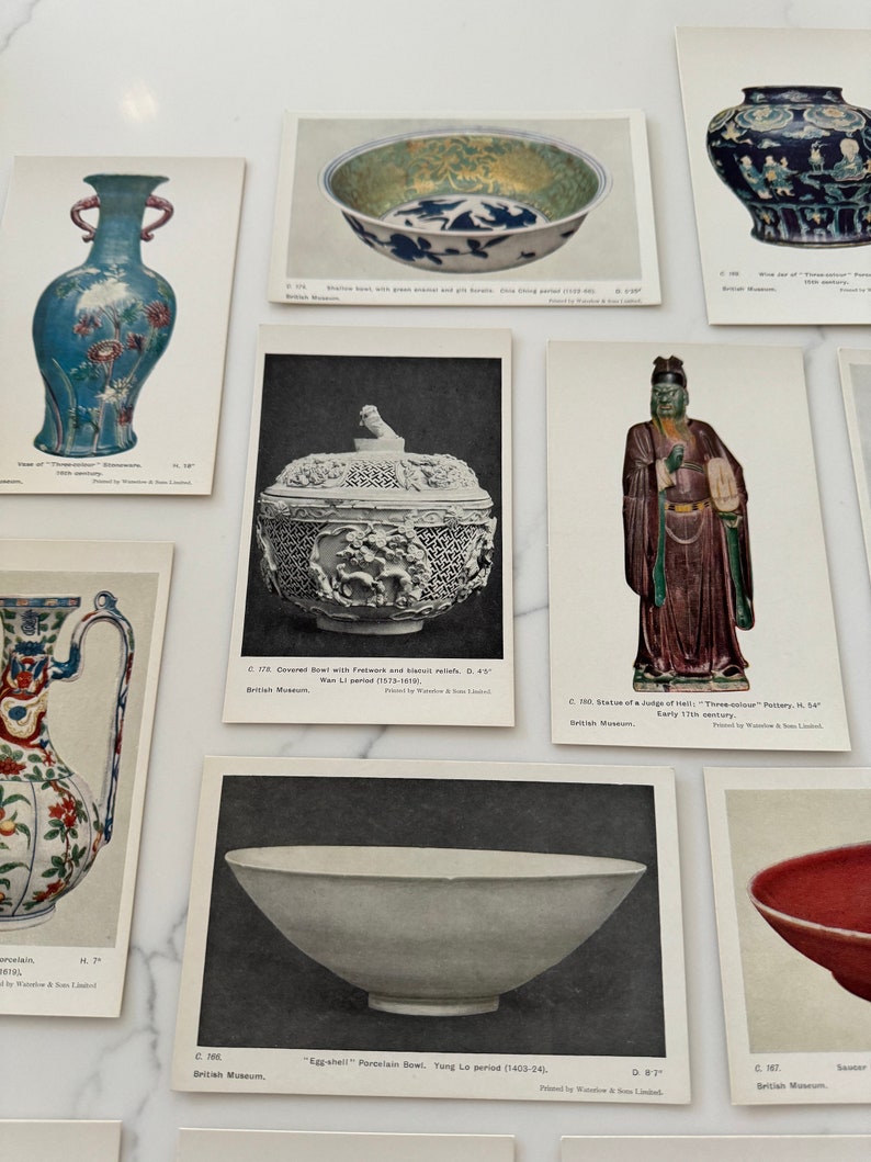 Vintage British Museum Postcards: Chinese Porcelain, Ming Dynasty (set ...