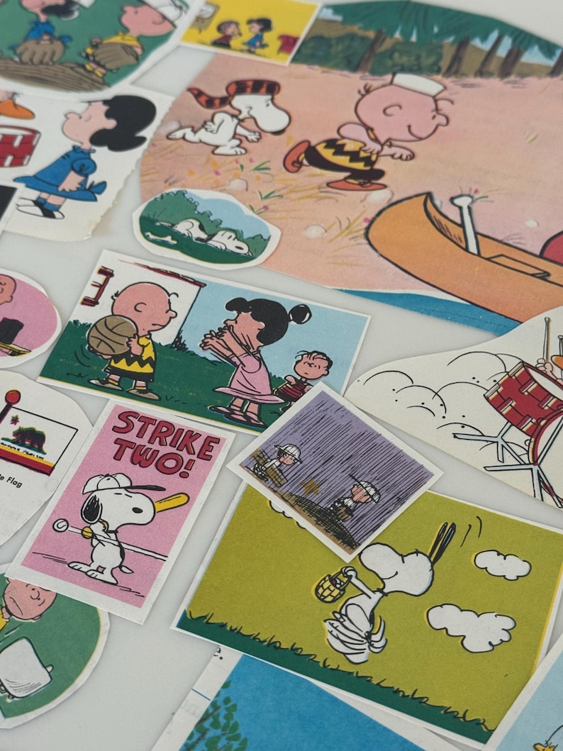 Snoopy Ephemera: Peanuts Book Pages, Mixed Media Cutouts (25 Piece) - Etsy