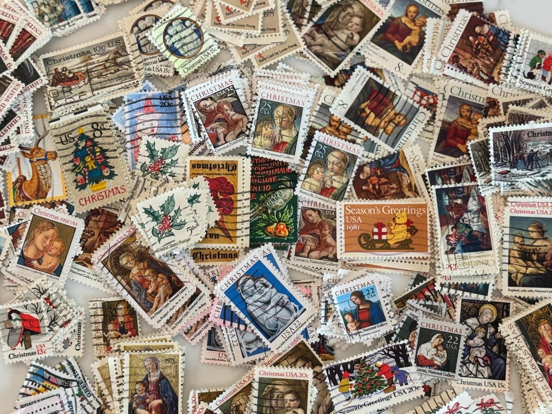 Vintage Christmas Postage Stamps: US Holiday Stamps for Journaling ...
