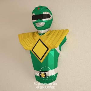Green Ranger, DIY, Papercraft, PDF, Svg, Dxf, Low Poly, Cricut, Maker ...