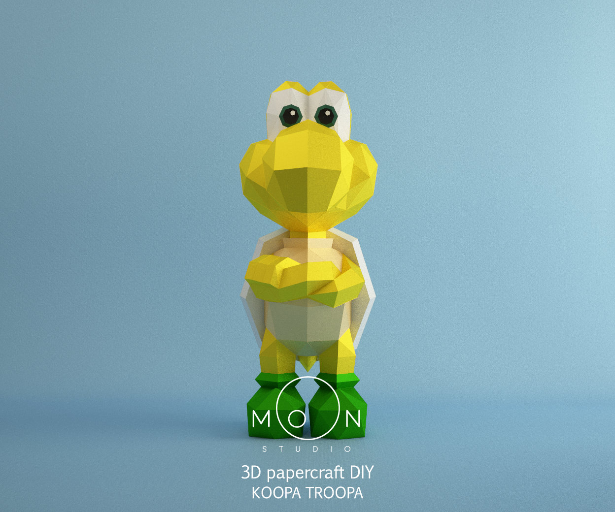 Koopa Troopa, Enemy, DIY, Papercraft, PDF, Svg, Dxf, Low Poly, 3D Model ...